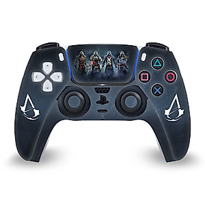Head Case Designs Officially Licensed Assassin's Creed Group Unity Key Art Vinyl Faceplate Sticker Gaming Skin Decal Cover Compatible With Sony PlayStation 5 PS5 DualSense Controller