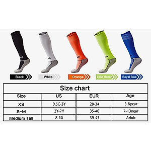 VANDIMI Little Boys/Girls Outfits Compression Long Sport Soccer Socks Pack (Kids/Youth Gifts)