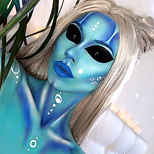 Mysense Royal Blue Face Body Paint Stick, Blue Eye Black for Baseball Softball Football Lacrosse, Blue Lipstick Facepaint for Halloween SFX Avatar Smurf Mystique Makeup