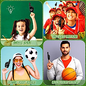 Sinmoe 24 Pcs Mini Foam Finger Sport Fan Foam Mini Finger, We're #1 Sports Themed Party Supplies for Baseball Basketball Soccer Events Team Gifts(Black)