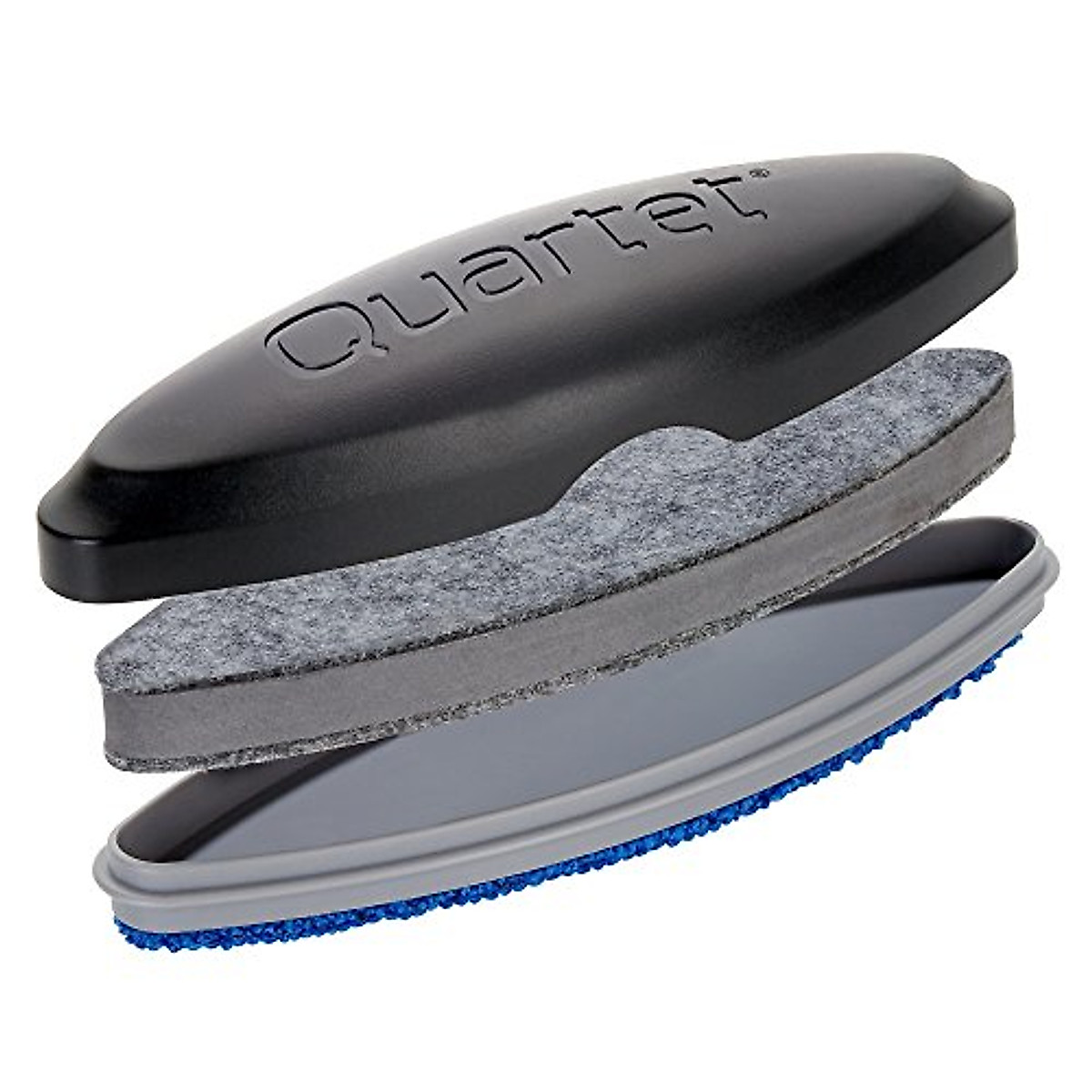 Quartet Eraser, Premium, 3-In-1, Whiteboard/Chalkboard, Magnetic, 6-1/2"x1-3/8", Black (BFEB3)