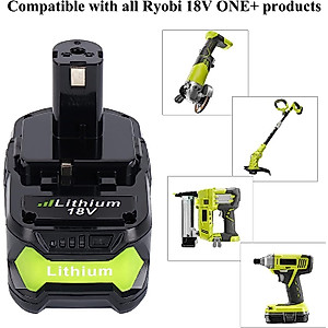 LALAFO 18V 6.0Ah P108 Battery Replacement for Ryobi ONE Plus 18Volt Lithium-Ion Batteries P102 P103 P104 P105 P107 P108 P109 Compatible with Ryobi One+ Battery Cordless Power Tools