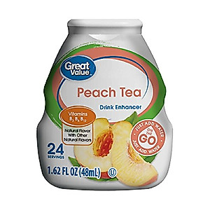 Pack of 7 - Great Value Drink Enhancer, Peach Tea, 1.62 fl oz