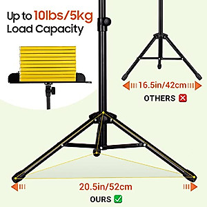 CAHAYA Portable Sheet Music Stand: 3 in 1 Dual-use Sheet Music Stand & Desktop Book Stand Adjustable 31.4–55.9 in with Book Stand Support, Carrying Bag