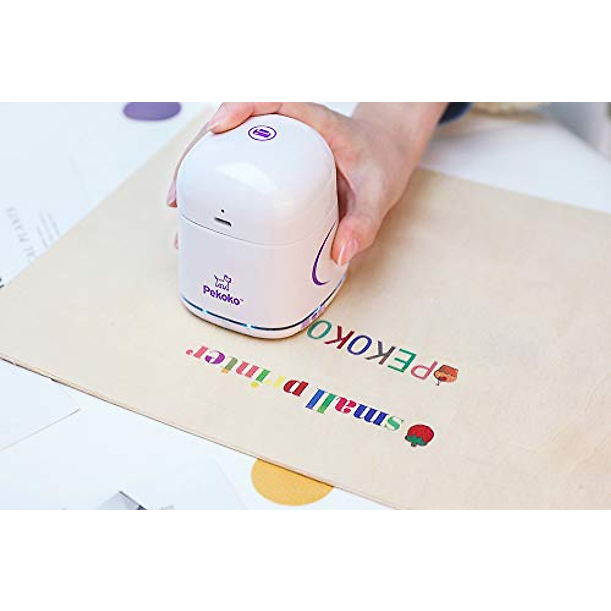 PEKOKO Creative Portable Mobile Color Printer Paperless, Inkjet Printer Mini Printer,Multi-Surface Printer Print on Wood, Paper, Clothes Even On Our Skin