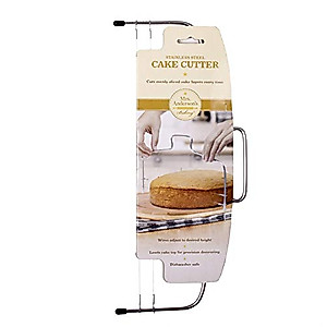 Mrs. Anderson’s Baking Adjustable 2-Wire Layer Cake Cutter and Leveler, Stainless Steel