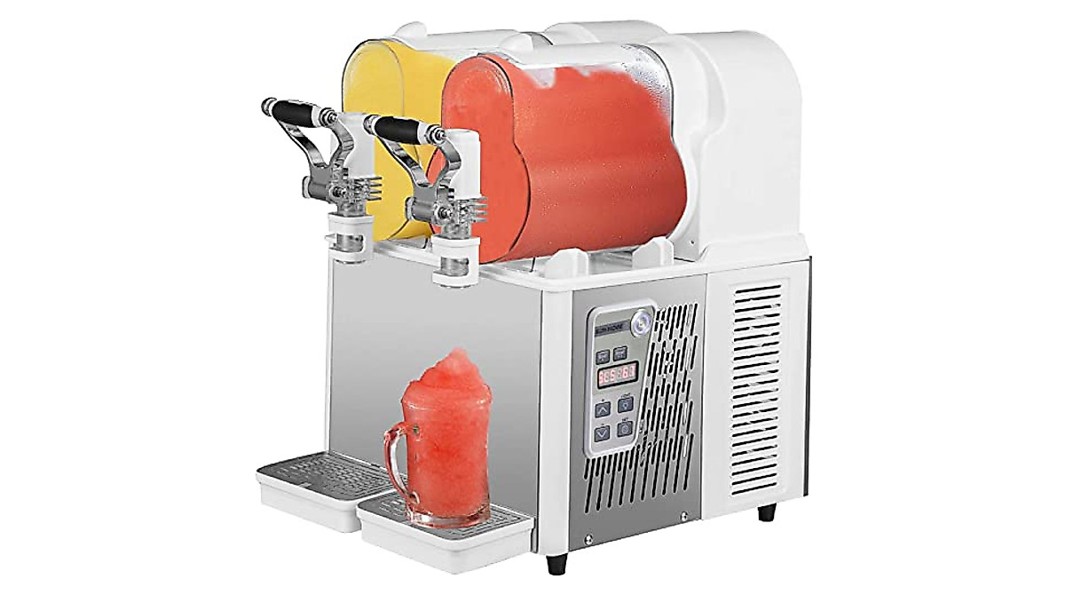 VEVOR Commercial Slushy Machine - Dual 3L Stainless Steel 340W