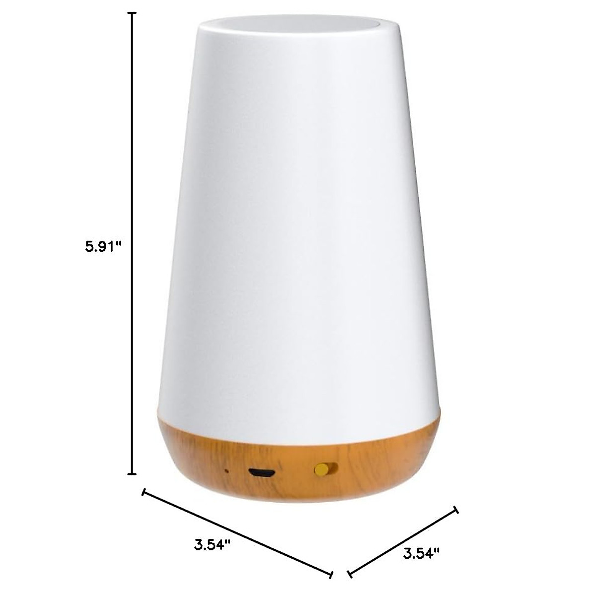 THAUSDAS Touch Lamp, Portable Dimmable Table Bedside Lamps for Bedroom with Quick USB Charging Port, 5 Level Warm White Light & 13 Color Changing RGB Night Light for Office/Hallways/Living Room