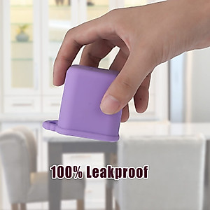 2PCS Dip Containers, Only Fits for Which is Redesigned, 4oz Silicone Salad Dressing Container Dipping Sauce Container Dipping Sauce Cups with Lids for School Lunch Picnic Travel