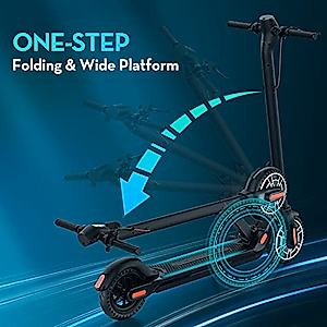 MICROGO New M5 Pro Electric Kick Scooter for Adults, Honeycomb Off-Road Tires, Large LED Panel, App Control, 350W Motor, 19MPH 18.5Miles, Long-Range Battery, for Commuter/Travel, Foldable Scooter