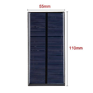 uxcell 5Pcs 7.5V 100mA Poly Mini Solar Cell Panel Module DIY for Light Toys Charger 110mm x 55mm