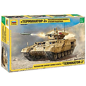 Zvezda Model 3695 Russian Military Machine Fire Support Tanks Terminator-2"