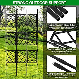 MYard 2023 Newest Garden Trellis for Climbing Plants Outdoor, 6.5FT Tall Plant Trellis Frame for Potted Plants, Rustproof Plant Support Climbing Trellis for Flowers Vine Vegetable Indoor Outdoor