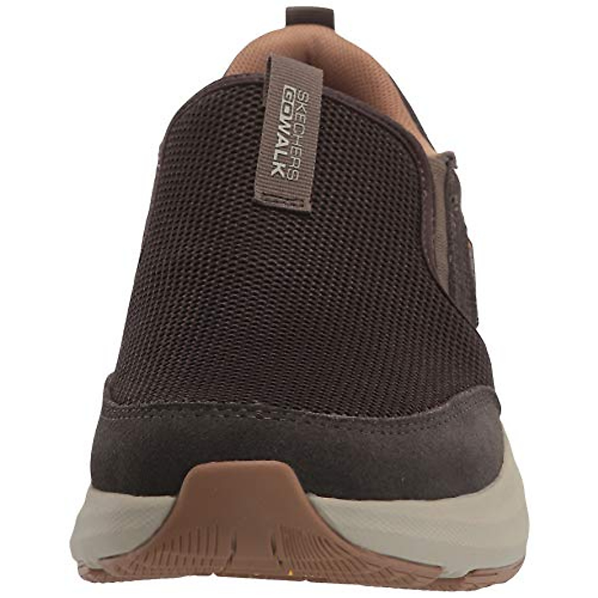 Skechers Men's Go Walk Outdoor-Athletic Slip-On Trail Hiking Shoes with Air Cooled Memory Foam Sneaker, Brown, 10.5 X-Wide