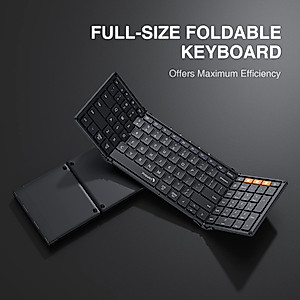 ProtoArc XK01 Folding Bluetooth Keyboard and EM11 Wireless Ergonomic Mouse Combo
