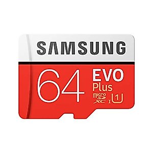 Samsung EVO Plus 64GB microSDXC UHS-I U3 100MB/s Full HD & 4K UHD Memory Card with Adapter (MB-MC64HA)