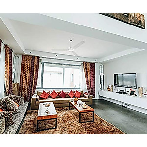 Ciata 2 Pack Garage Ceiling Fan, Shop Ceiling Fan, Commercial Ceiling Fan, Industrial 56 Inch Three Blade Indoor Ceiling Fan, with White Steel Blades in White Finish