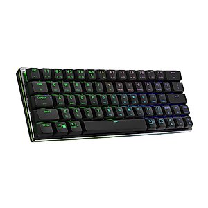Cooler Master SK622 60% Wireless Bluetooth Space Gray Mechanical Low Profile Gaming Keyboard, Tactile Brown Switches, Customizable RGB, Ergonomic Design, Mac/Windows, QWERTY (SK-622-GKTM1-US)