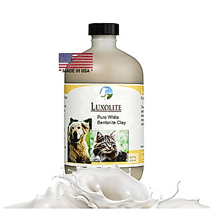 Vitality Science Luxolite Bentonite Clay for Pets | All Natural Anti Diarrhea for Dogs & Cats | Gas Relief for Dogs | Detox for Digestive & Immune Support for Dogs | Loose Stool Relief (Large)