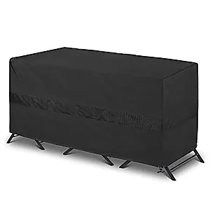 SunPatio Bistro Set Cover Waterproof, Outdoor Patio 3 Pieces Furniture Set Table and Chairs Cover with Air Vent, UV & Rip & Fade Resistant, All Weather Protection, 65" W x 28" D x 30" H, Black