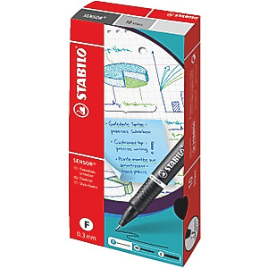 STABILO Fineliner with Cushioned F-Tip - Sensor F - Pack of 10 - Light Green