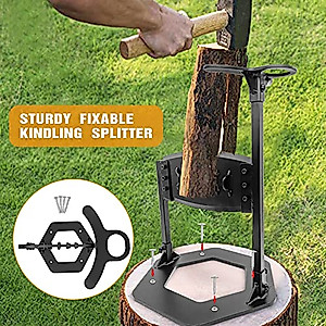 FANFX Heavy Duty Double Wedge Kindling Splitter for Wood Log Splitter Wedge Firewood Kindling Splitter Upgraded Fireplace Manual Log Splitter XL