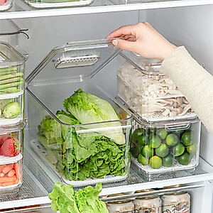 SANNO Vegetable Fruit Containers Fridge Containers,Freezer Produce Saver Produce Saver Containers for Refrigerator, Containers Produce Saver Produce