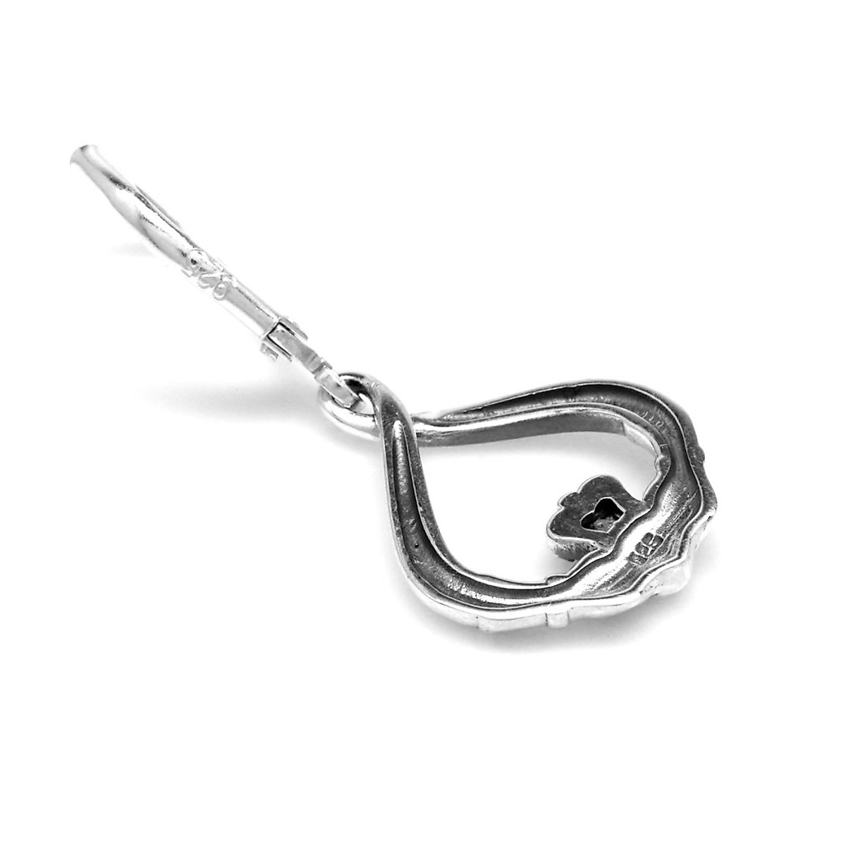 Silvershake 925 Sterling Silver Irish Claddagh Drop Shape Dangle Leverback Earrings