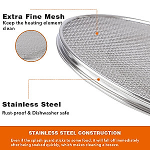 Stainless Steel Splatter Shield for FG551 Foodi, Accessories for Reusable Foodi Smart XL 6-in-1 Indoor Grill, Foodi Smart XL Accessories, Foodi Grill Air Fryer Accessories, Dishwasher safe