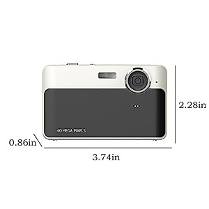 Lunyan Digital Camera for Kids Beginners-1080P FHD Mini Video Camera,40MP LCD Screen Rechargeable Compact Camera with 3X Digital Zoom Vlogging Camera,Pocket Camera for Travel,Black