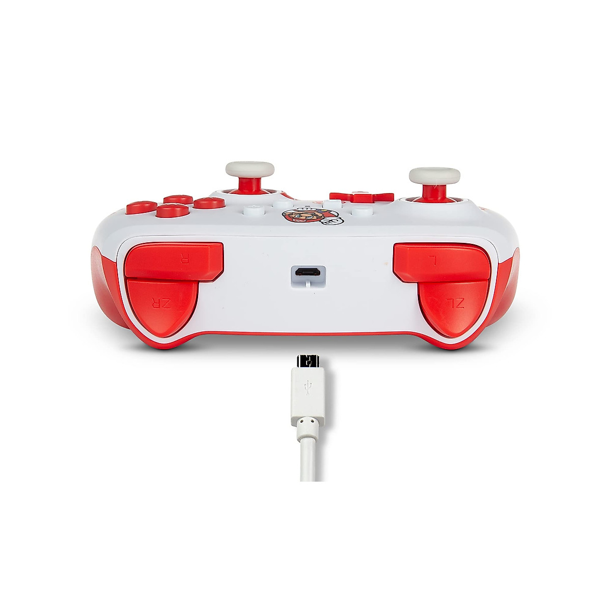 PowerA Enhanced Wired Controller for Nintendo Switch - Mario Red/White, Gamepad, game controller, wired controller, officially licensed (Nintendo Switch)