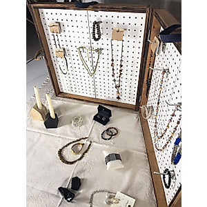 Unroofed&Sky Portable Pegboard Display Stand for Craft Shows - Paparazzi Jewelry Display White