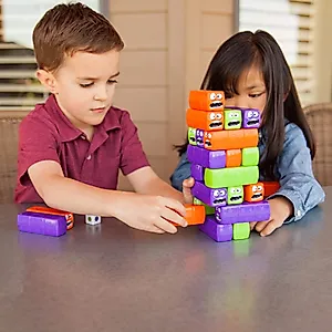 Fat Brain Toys Wobbly Worms Push 'n Pull Worm Tower