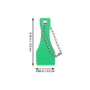 MILISTEN 10Pcs Scraper Tool Keychain for Lottery, Plastic Scraper Tool, Multi-Purpose Scraper Non-Scratch Cleaning Tool, Sticker/Label Remover Tool, Scoop Shape Key Ring Scratcher