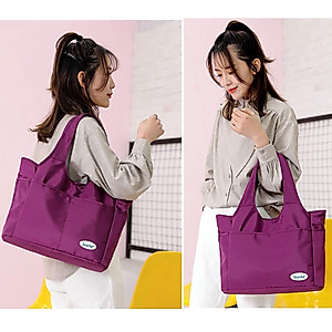 Scorlia Insulated Lunch Shoulder bag and Tote bag, Extra Large Leakproof Lunch Tote Handbag, Durable Reusable Cooler Ladies lunch Box Bag with Side pockets, Tall Drinks Holder for Women Men Work