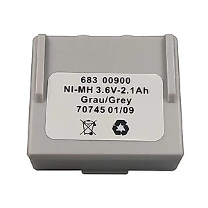 WELLVEUS 68300900 Rechargeable Battery 3.6V-2.1Ah Ni-MH Grau/Grey Battery for HETRONIC Remote Control(Pack of 2)
