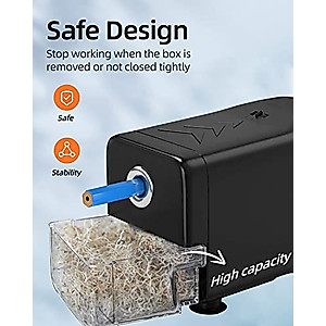 Zmol Electric Pencil Sharpeners,Heavy Duty Classroom Pencil Sharpeners for Colored Pencil,Auto Stop/ 3 Modes to Choose/Super Sharp&Fast/Safe to Kids Automatic Sharpener