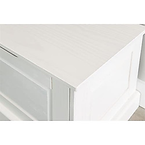 Linon Troyin Backless Wood Corner Nook Set in White