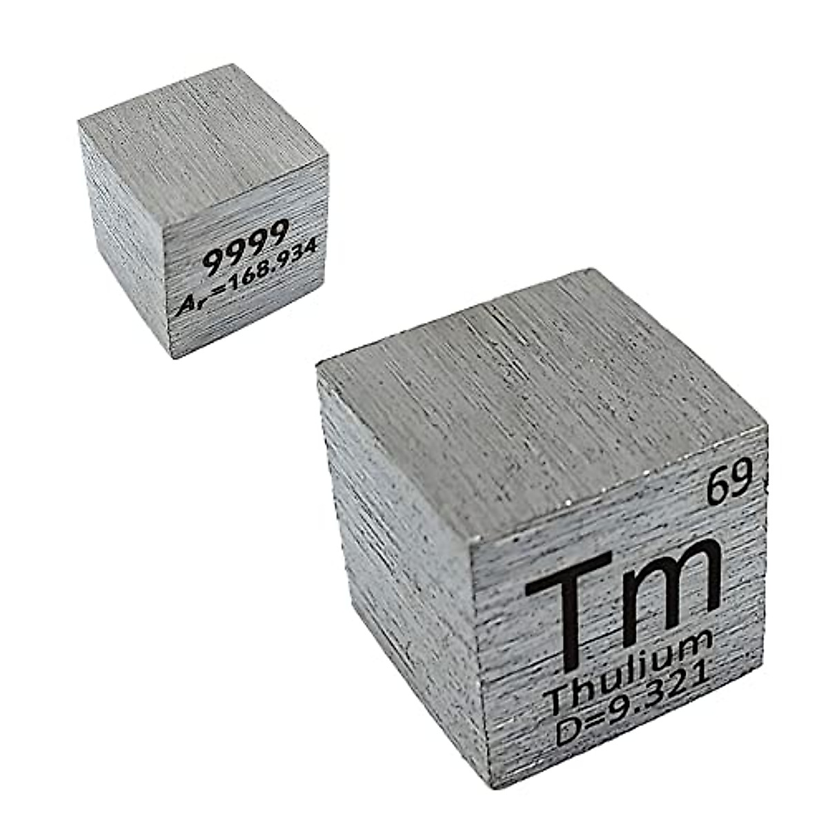 0.39" Element Cube Pure 10mm Density Cube for Element Collection Periodic Table Hunter, and More (0.39", Thulium)