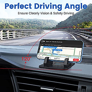 MEIDI Dashboard Phone Holder, Car Phone Holder Mount, Silicone Cell Phone Holder Mat, Non-Slip Desk Phone Holder for Car, Compatible with All Smart Phones