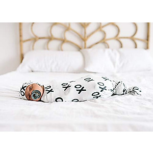 Copper Pearl Baby Beanie Hat Top Knot Stretchy Soft XOXO