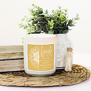 Simply Said, INC Lemon Scented Friendship Candle, Friends Fill Life with Joy, Gifts for Best Friends Women Friend Candle, Lemon Soy Candle CDL1038