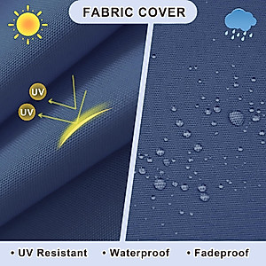 Indoor Outdoor Recliner Replacement Cushion, Patio Furniture Chair Sofa Washable Cushion Deep Seat, UV Protected, Fade Protected and Water Spill Repellet, Cover Can be Replaced (Navy Blue)