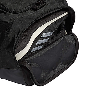 adidas Unisex Defender 4 Small Duffel Bag, Black/Silver Metallic, One Size