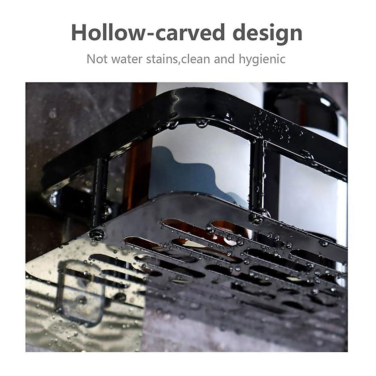 Smala 1Pcs No-Drill Wall Mount Corner Shelf Holder Toilet Makeup Organizer for Shampoo