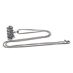 SYWHPS Dm Hip Hop Pendant Chain Necklace (Black dm)