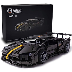 Nifeliz L670 Sports Car MOC Building Blocks and Construction Toy, Adult Collectible Model Cars Set to Build, 1:14 Scale Sports Car Model (1337 Pcs)