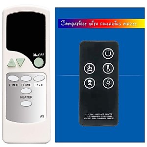 CHOUBENBEN Compatible with Twin Star ClassicFlame Classic Flame Dura Flame Fireplace Stove Heater Infrared Remote Control 28EF022GRA 28EF022SRA 33EF022GRA 33EF022SRA (T-A3-B)