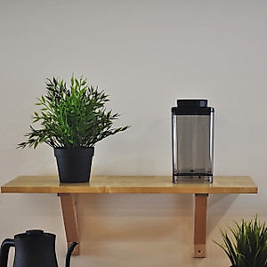 ANKOMN Turn-N-Seal vacuum/airtight moisture prevent storage container perfect for Coffee Teas Rice Nuts Medicine opaque (Semi-Black, 1.2quart)