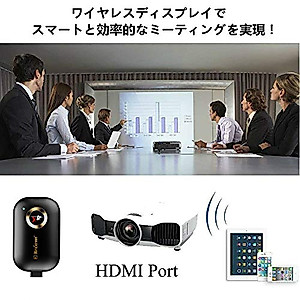 SmartSee HDMI Wireless Display Receiver 5G WiFi 4K 1080P Mobile Screen Cast Mirroring Adapter Dongle for iPhone Mac iOS Android to TV Projector Support Miracast Airplay DLNA No Switching (5G+2.4G)